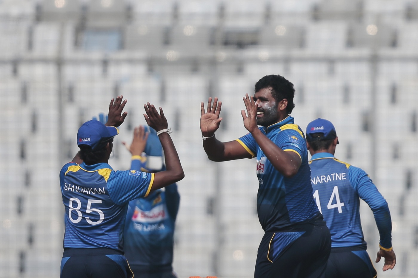 Thisara Perera shines as Sri Lanka keep campaign alive