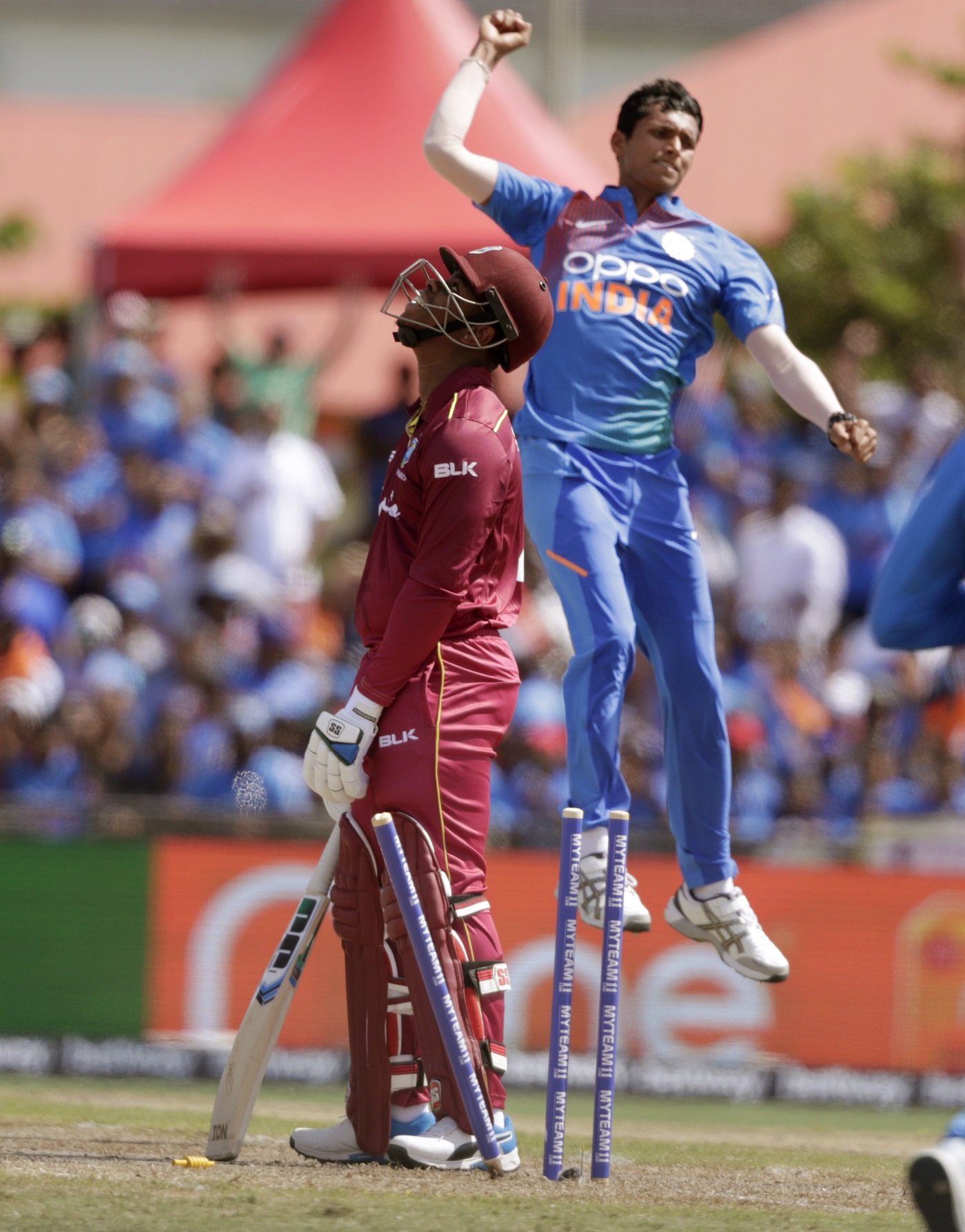 Navdeep Saini stars on debut as India fight hard to beat West Indies